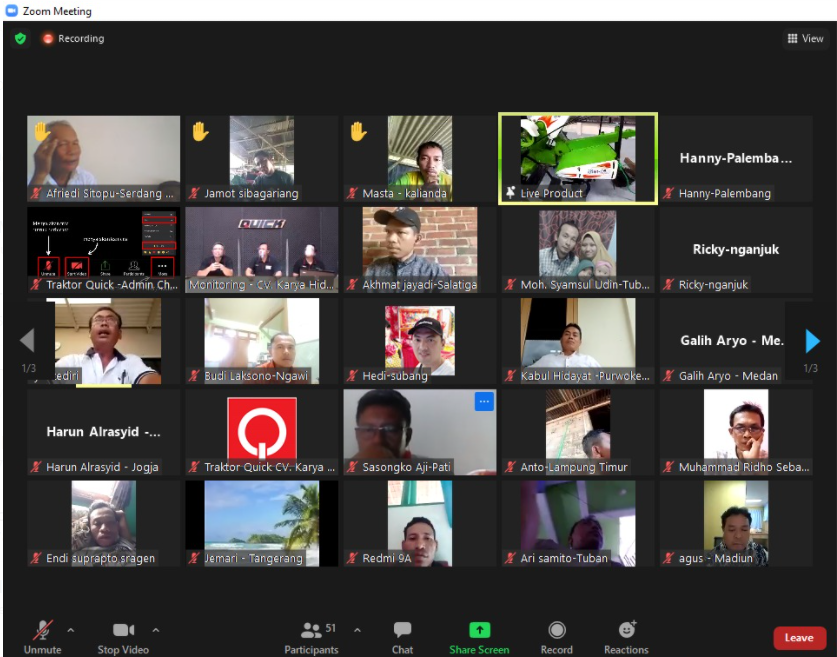 VIRTUAL GATHERING QUICK KRONOS, TRAKTOR NYAMAN DENGAN TEMPAT DUDUK ...