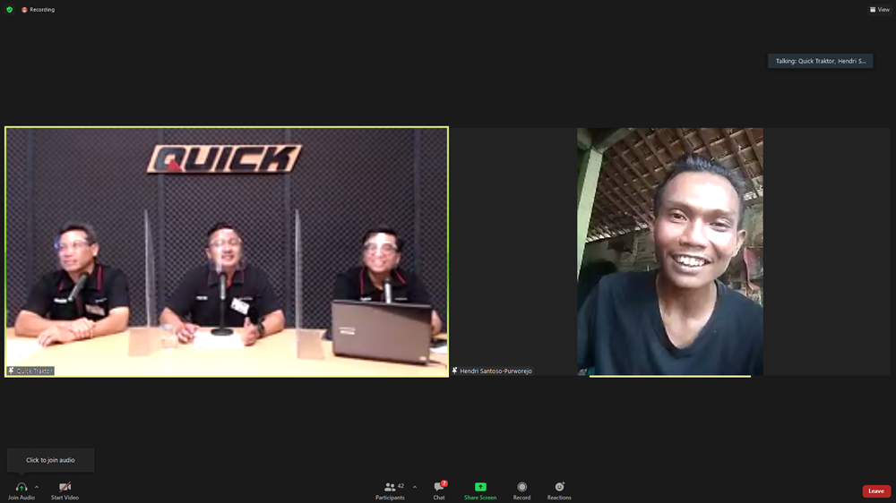 VIRTUAL GATHERING QUICK KRONOS, TRAKTOR NYAMAN DENGAN TEMPAT DUDUK ...